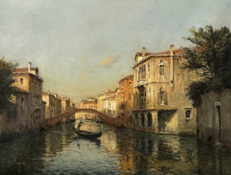 Antoine Bouvard - Venetian Canal - Lambert Fine Art